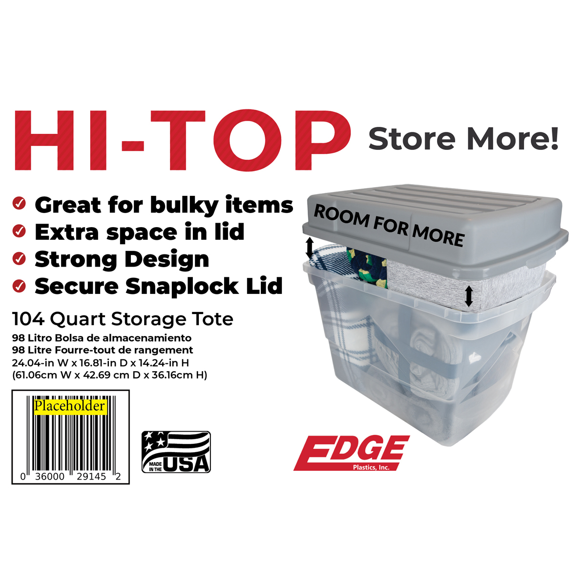 Hi Top - Edge Plastic