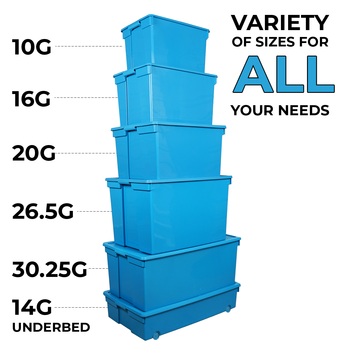 Latching Storage Totes - Edge Plastic