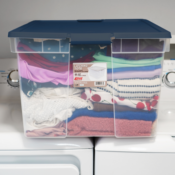 Latching Storage Totes - Edge Plastic