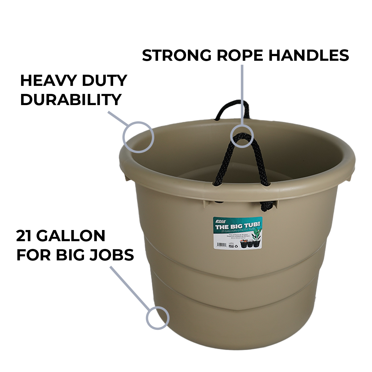 Big Tub - Edge Plastic